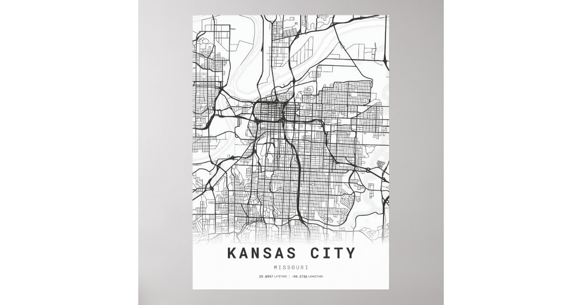 Kansas City Map Poster | Zazzle