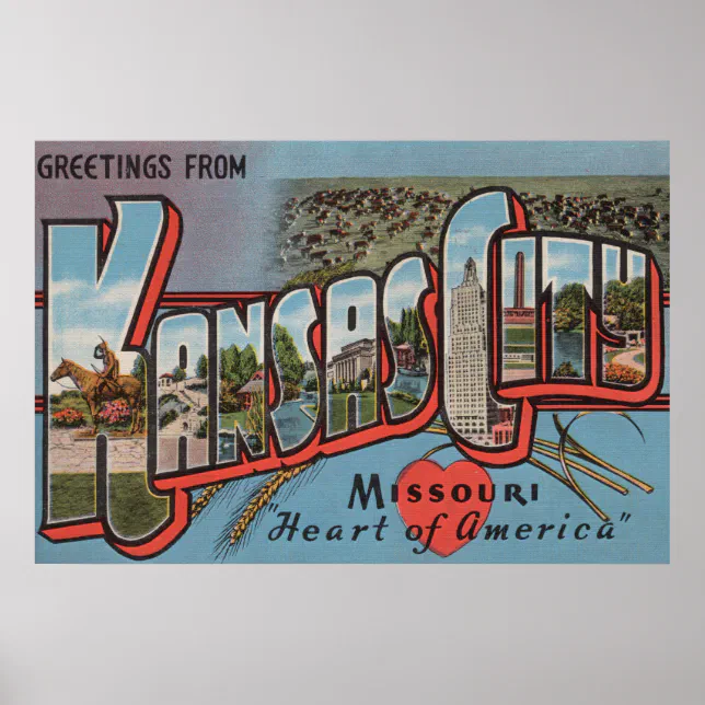 Kansas City, Missouri (Heart) Poster | Zazzle