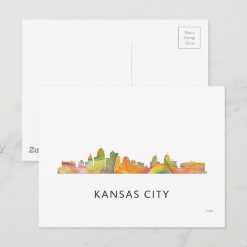 KANSAS CITY, MISSOURI SKYLINE WB1 - POSTCARD | Zazzle