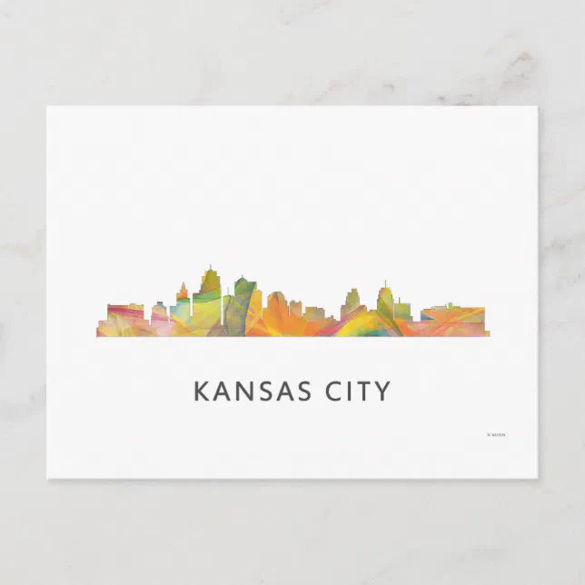 KANSAS CITY, MISSOURI SKYLINE WB1 - POSTCARD | Zazzle