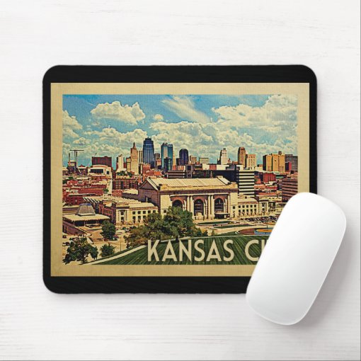 Kansas City Missouri Vintage Travel Mouse Pad | Zazzle