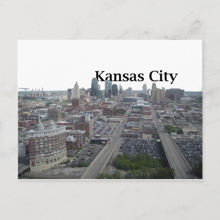 Kansas City Skyline with Kansas City in the Sky Postcard | Zazzle.com