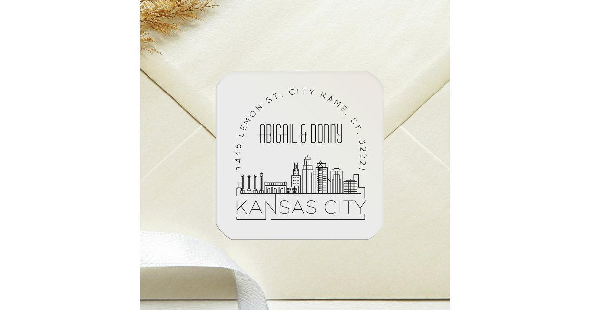 Kansas City Wedding | Pre-Addressed Envelope Seal | Zazzle