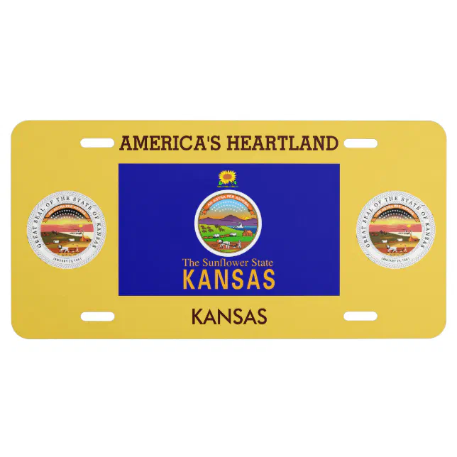 Kansas Custom Front License Plate | Zazzle