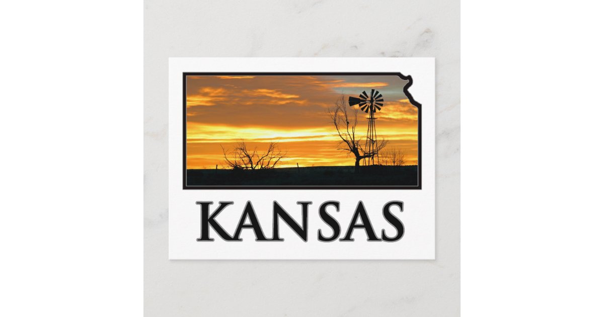 Kansas Farm Windmill Postcard | Zazzle