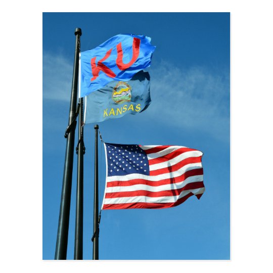 Kansas Flags Postcard | Zazzle.com