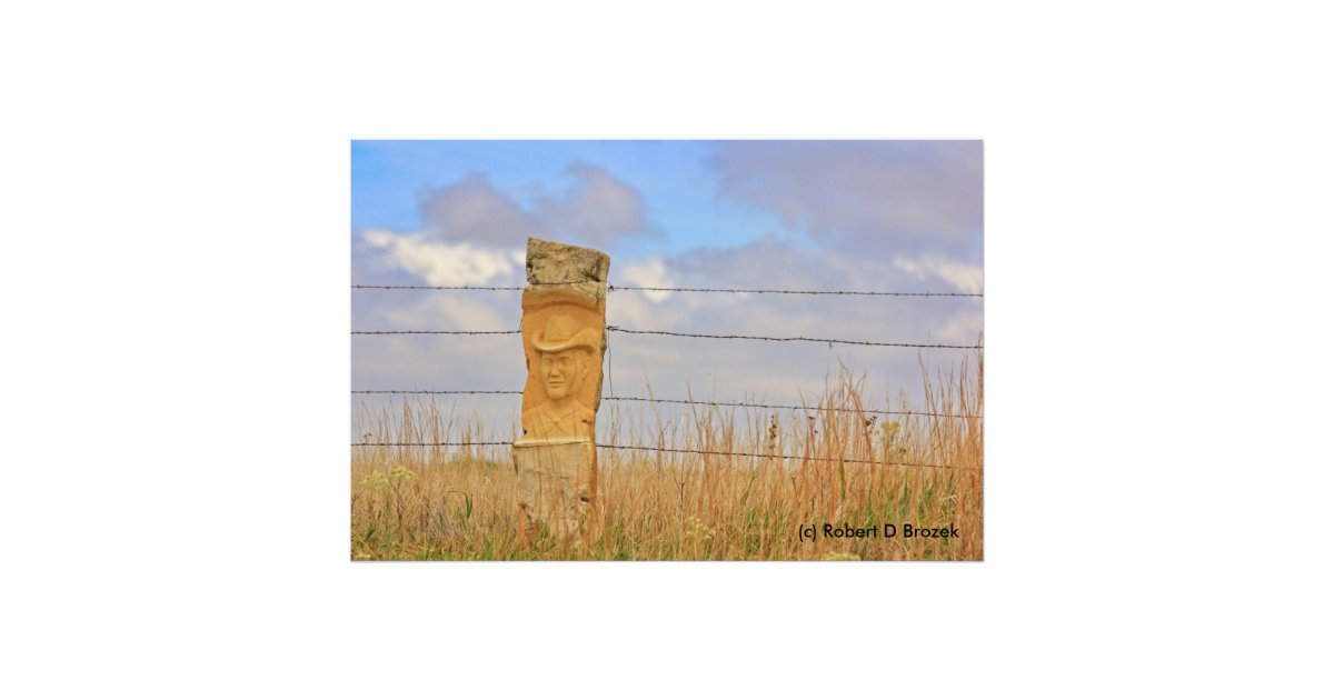Kansas Limestone Fence Photo Print | Zazzle
