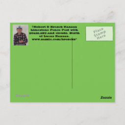 Kansas Limestone Fence Post POST CARD | Zazzle