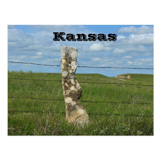 Kansas Limestone Fence Post POST CARD | Zazzle.com