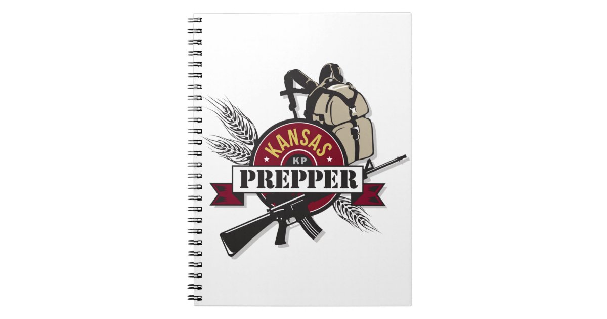 Kansas Prepper Logo Design Notebook | Zazzle