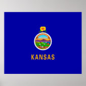 Kansas State Flag Design Poster | Zazzle