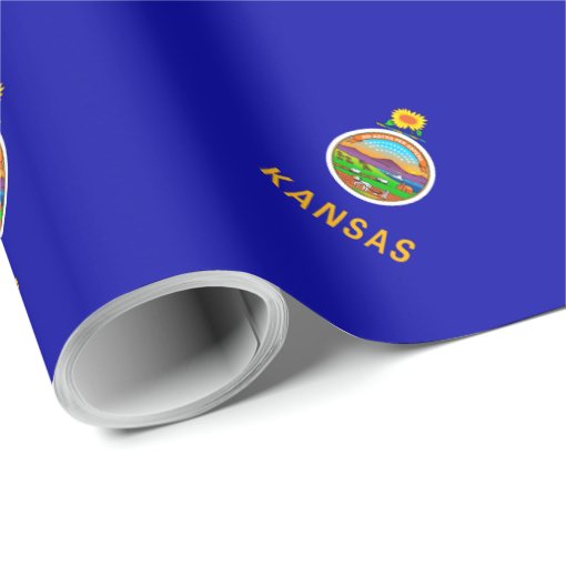 Kansas State Flag Design Wrapping Paper | Zazzle