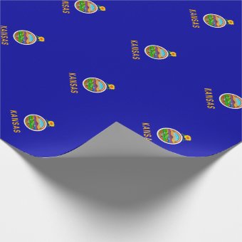 Kansas State Flag Design Wrapping Paper | Zazzle