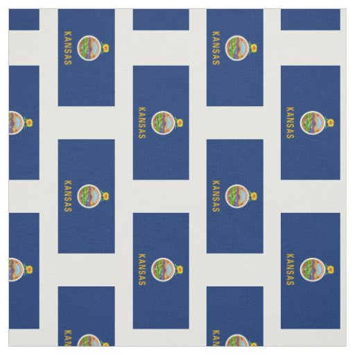 Kansas State Flag Fabric | Zazzle