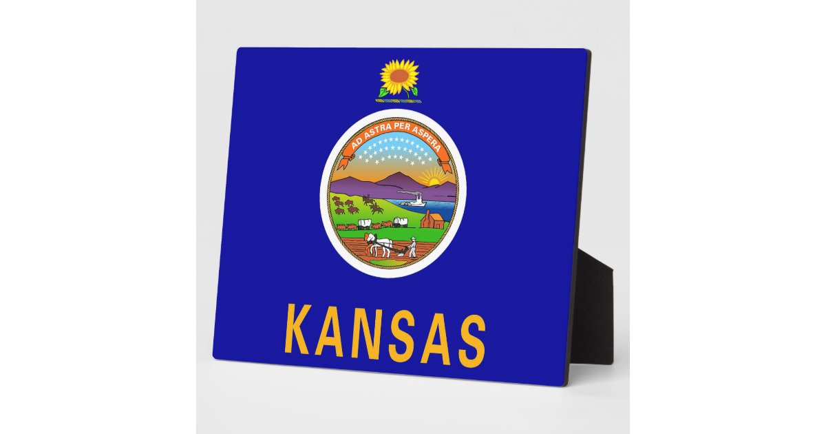 Kansas State Flag Plaque | Zazzle