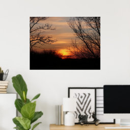Kansas Sunset Poster | Zazzle