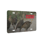 Kansas Wild Turkey on a road License Plate | Zazzle