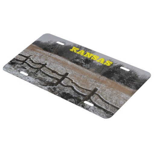Kansas Winter Wonderland License Plate | Zazzle