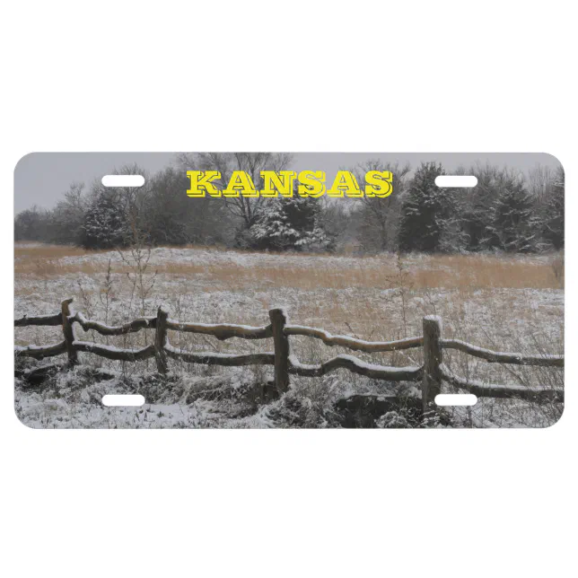 Kansas Winter Wonderland License Plate | Zazzle