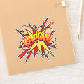 KAPOW Fun Retro Comic Book Pop Art Sticker | Zazzle