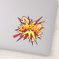 KAPOW Fun Retro Comic Book Pop Art Sticker | Zazzle