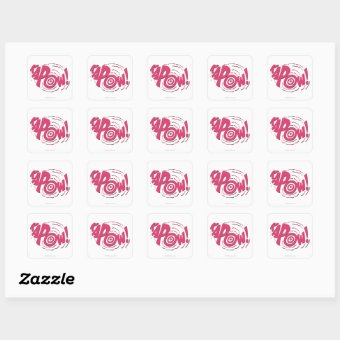 KAPOW! SQUARE STICKER | Zazzle