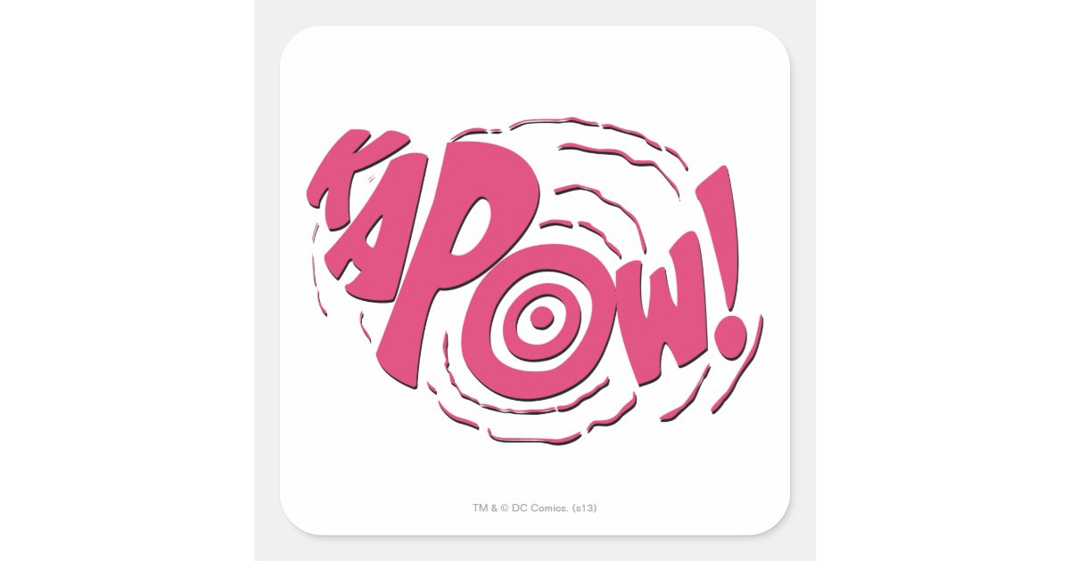 KAPOW! SQUARE STICKER | Zazzle
