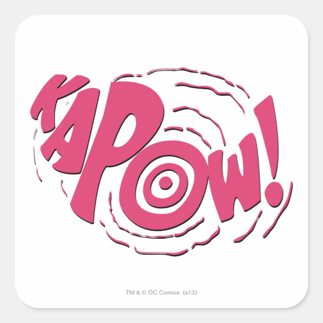 KAPOW! SQUARE STICKER | Zazzle