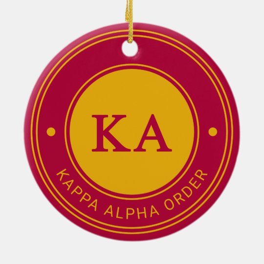 Kappa Alpha Order | Badge Ceramic Ornament | Zazzle.com
