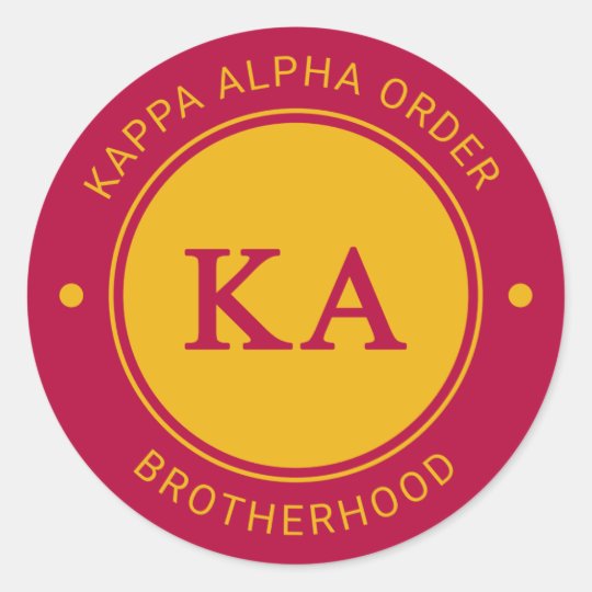Kappa Alpha Order | Badge Classic Round Sticker | Zazzle.com