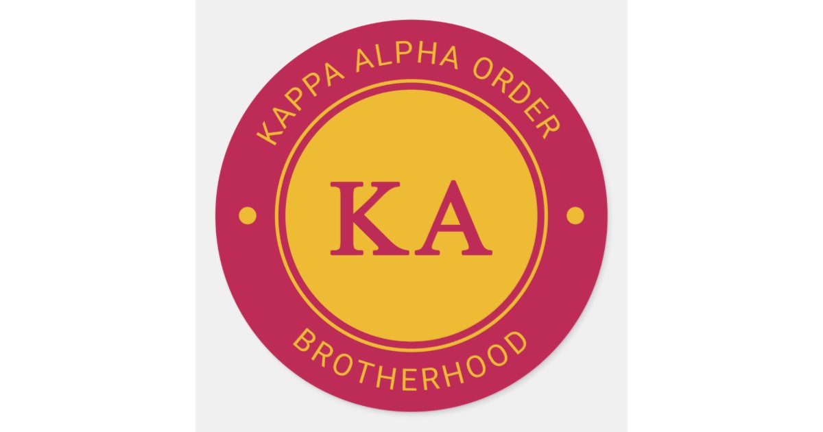 Kappa Alpha Order | Badge Classic Round Sticker | Zazzle