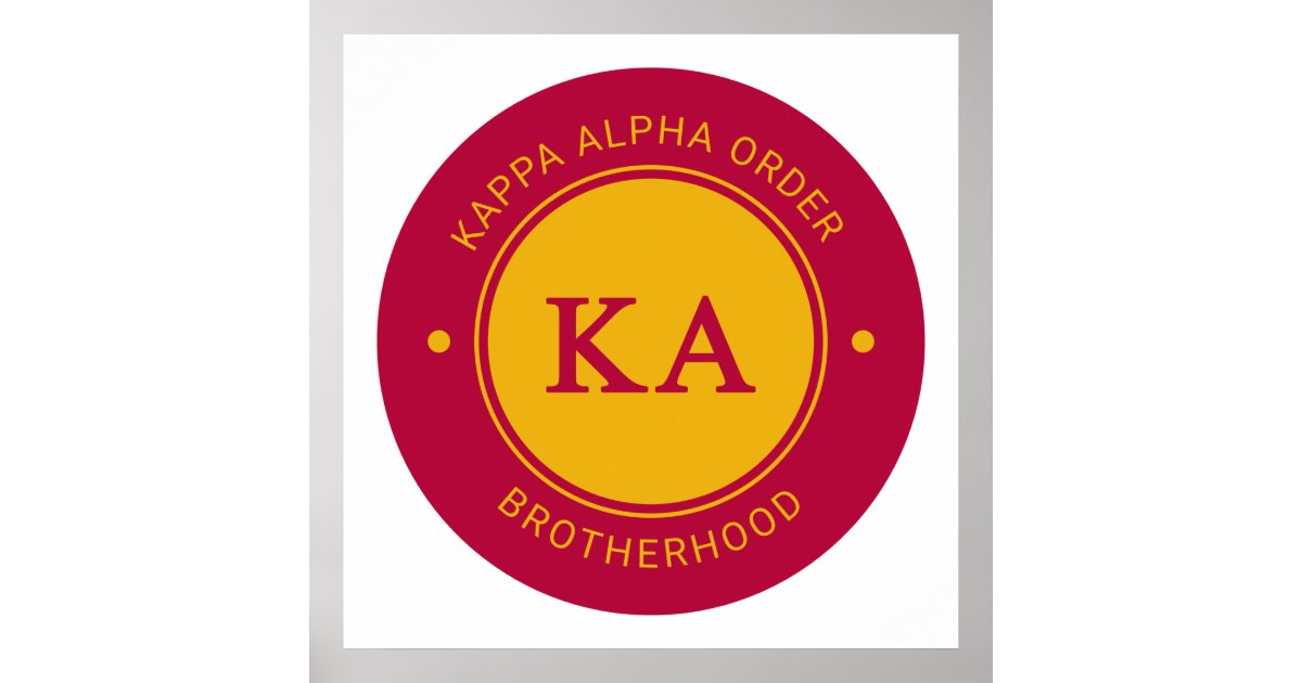 Kappa Alpha Order | Badge Poster | Zazzle