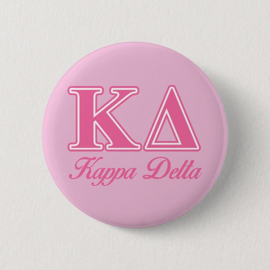 Kappa Delta Pink Letters Pinback Button | Zazzle.com
