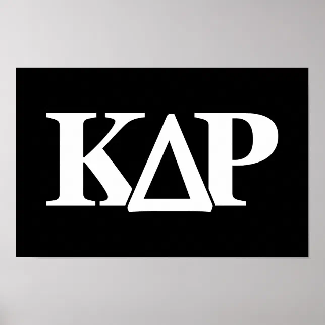 Kappa Delta Rho Greek Letters Logo Poster | Zazzle