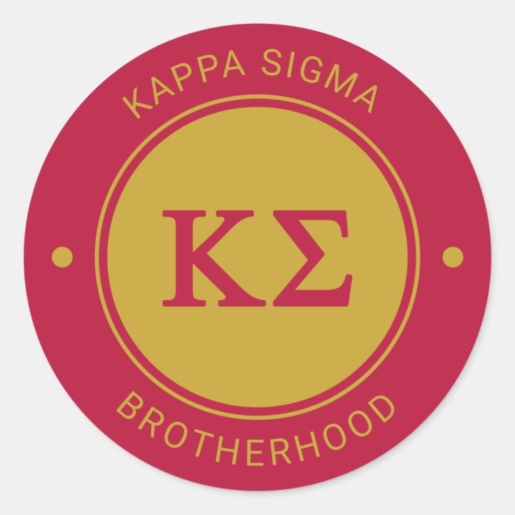 Kappa Sigma | Badge Classic Round Sticker | Zazzle