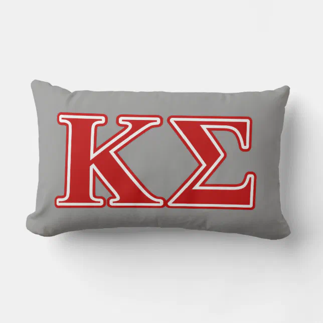 Kappa Sigma Red Letters Lumbar Pillow | Zazzle