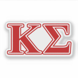 Kappa Sigma Red Letters Sticker | Zazzle