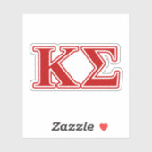 Kappa Sigma Red Letters Sticker | Zazzle
