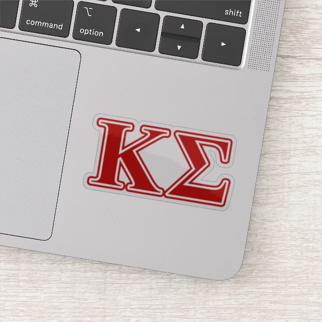 Kappa Sigma Red Letters Sticker | Zazzle