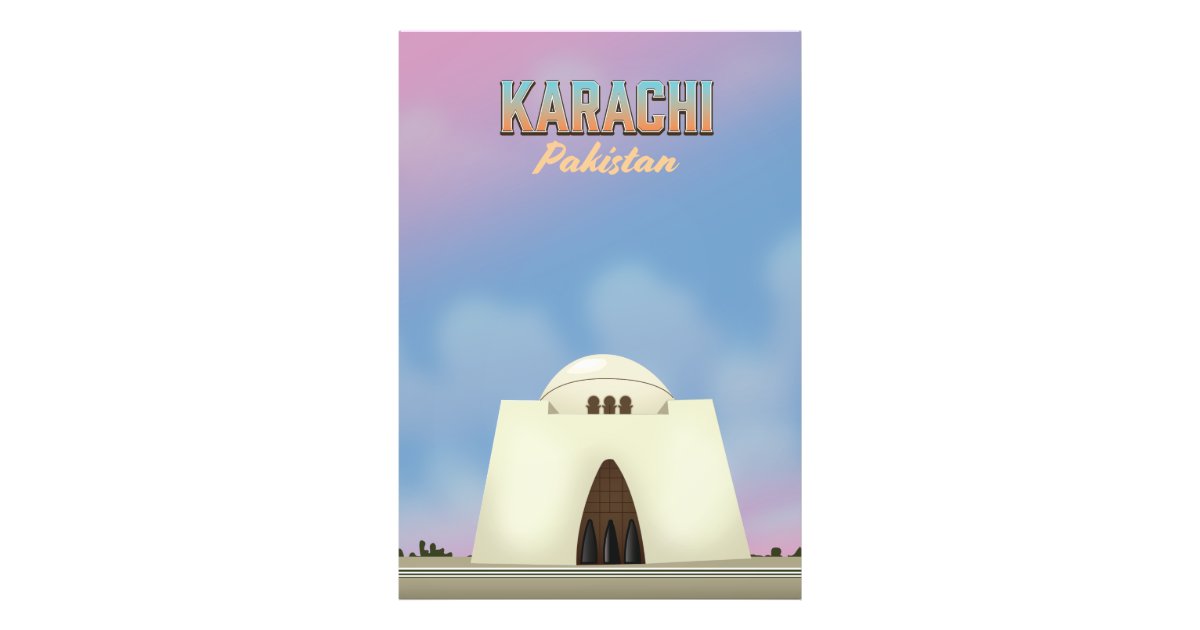 Karachi Pakistan travel poster | Zazzle