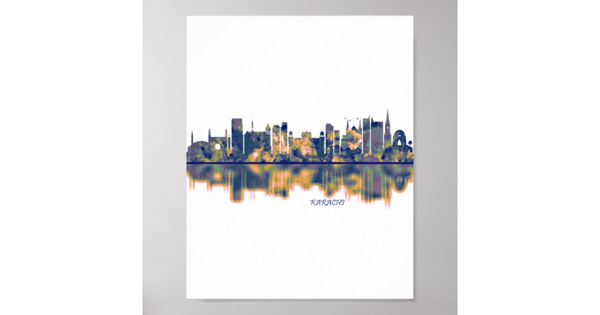 Karachi Skyline Poster | Zazzle