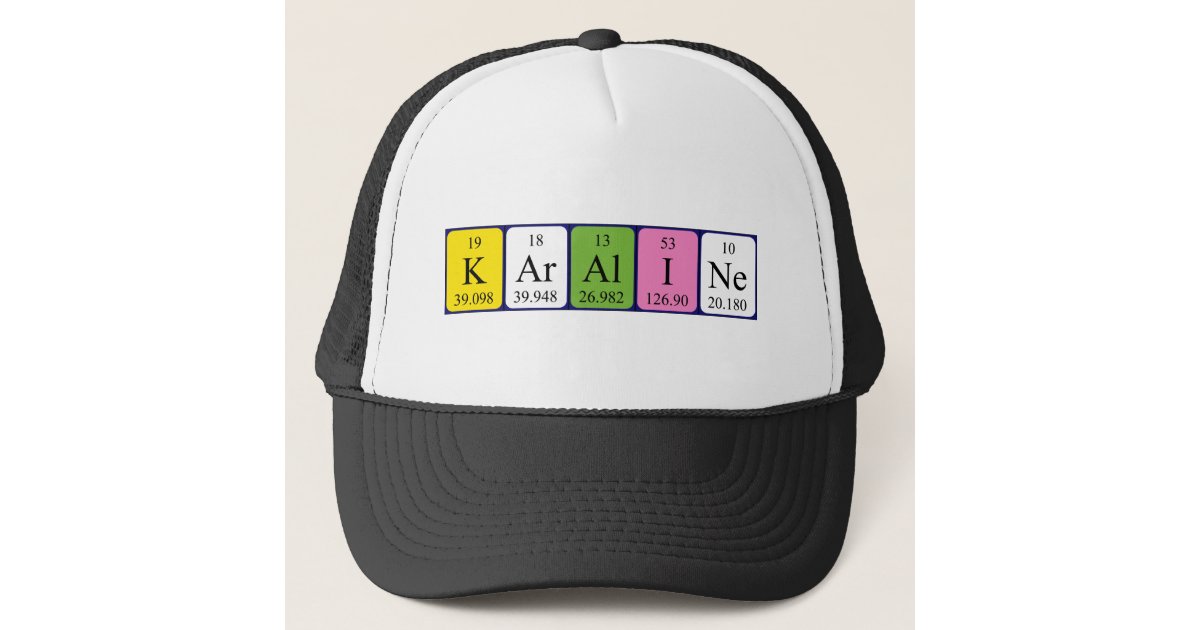 Karaline periodic table name hat | Zazzle