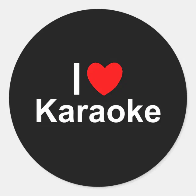 Karaoke Classic Round Sticker | Zazzle