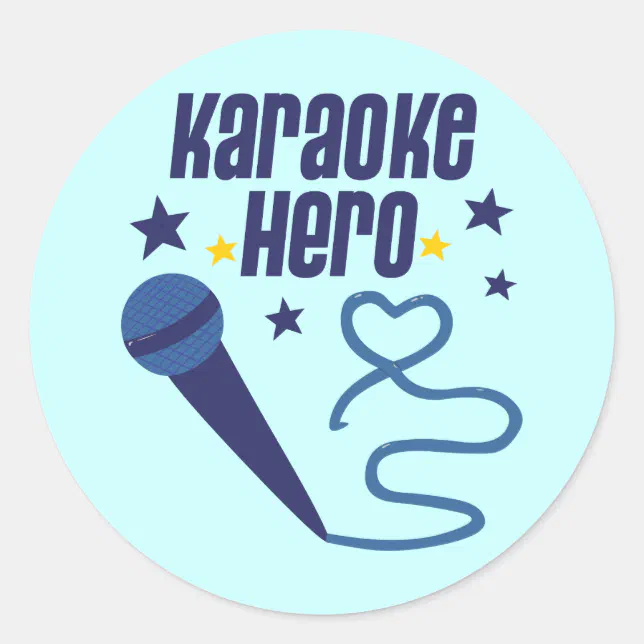Karaoke Hero Classic Round Sticker | Zazzle