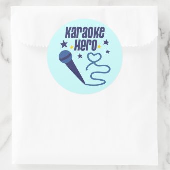 Karaoke Hero Classic Round Sticker | Zazzle