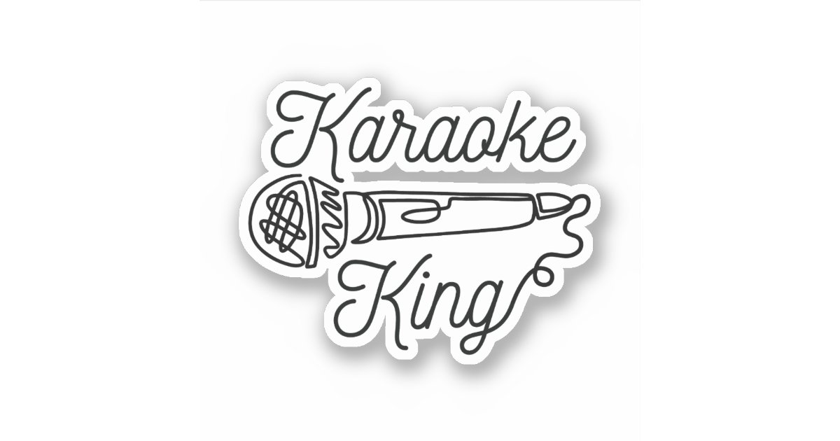 KARAOKE KING STICKER | Zazzle