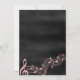 Karaoke Party Pink Glitter Music Notes on Black Invitation | Zazzle