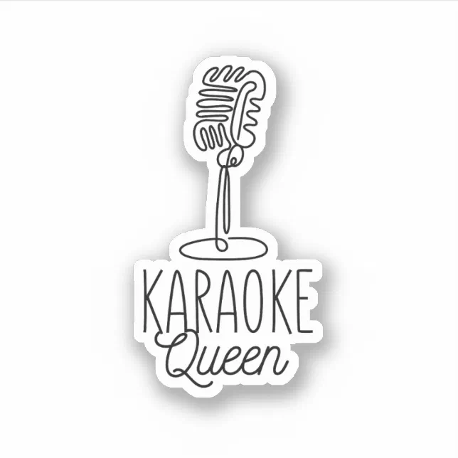 KARAOKE QUEEN STICKER | Zazzle