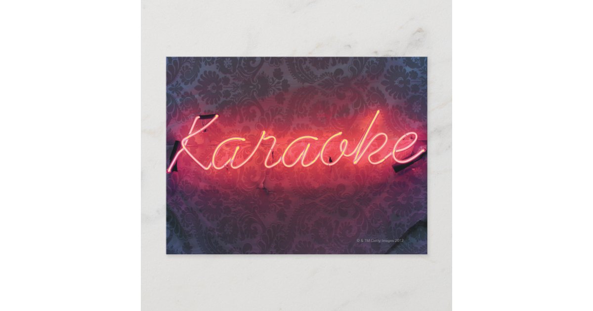Karaoke Sign Postcard | Zazzle