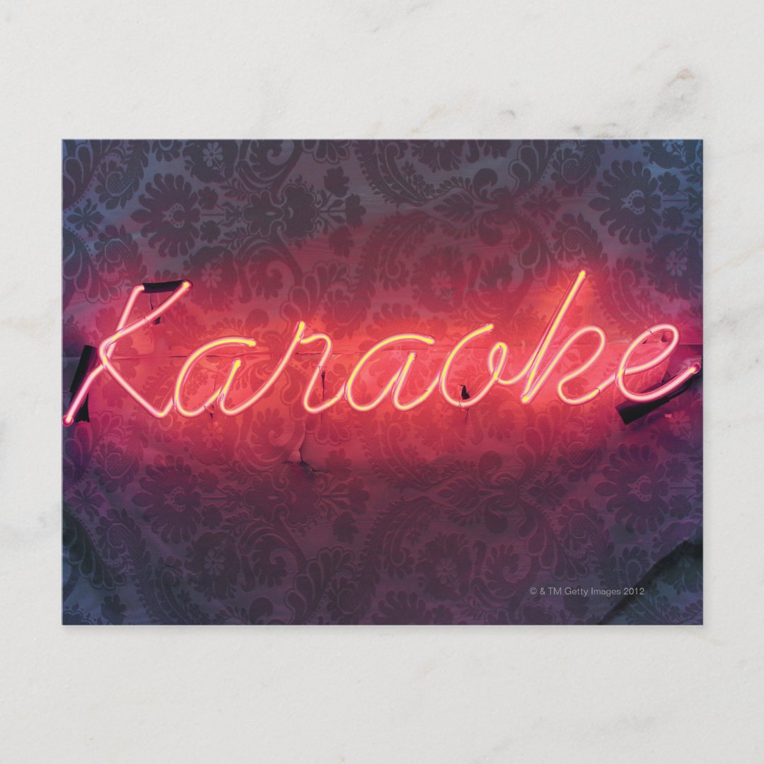 Karaoke Sign Postcard | Zazzle